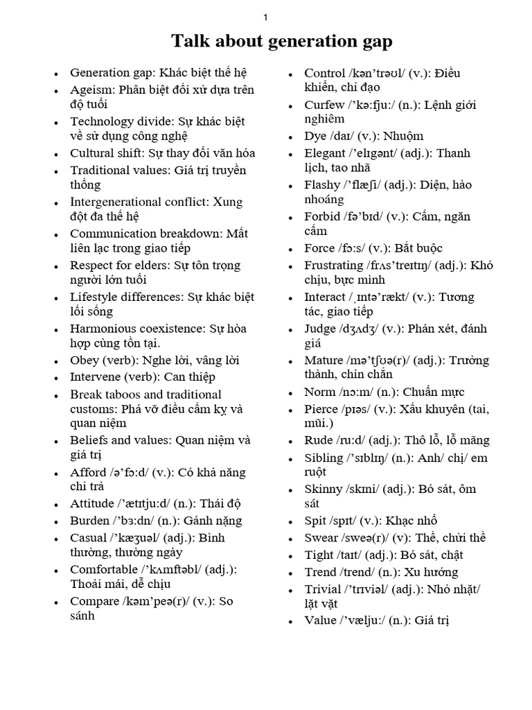 Generation Gaps | PDF