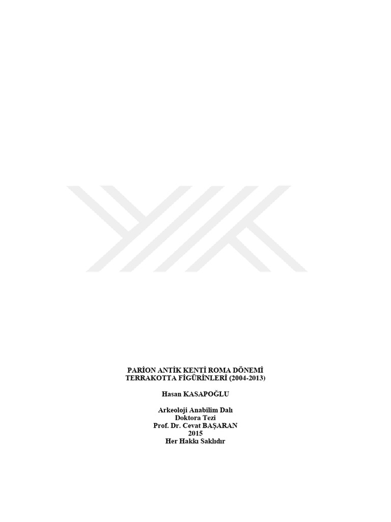 Parion Antik Kenti Roma Dönemi Terrakotta Figürinleri | PDF