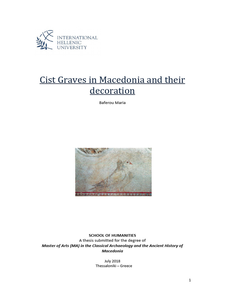 Cist Graves in Macedonia and Their Decor | PDF | Paintings