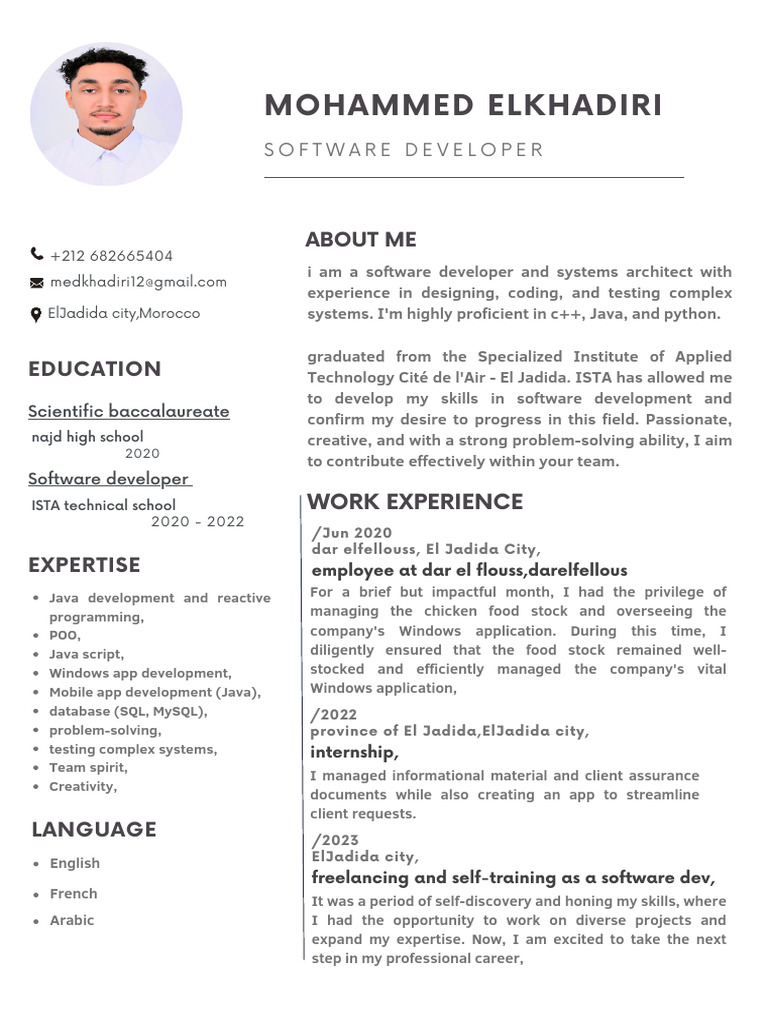 CV Anglais | Download Free PDF | Software | Software Engineering