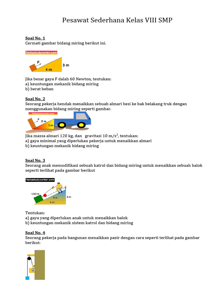 Soal Remedial Ipa Kelas 8 (Pesawat Sederhana) | PDF | Metode & Bahan Ajar | Sains & Matematika