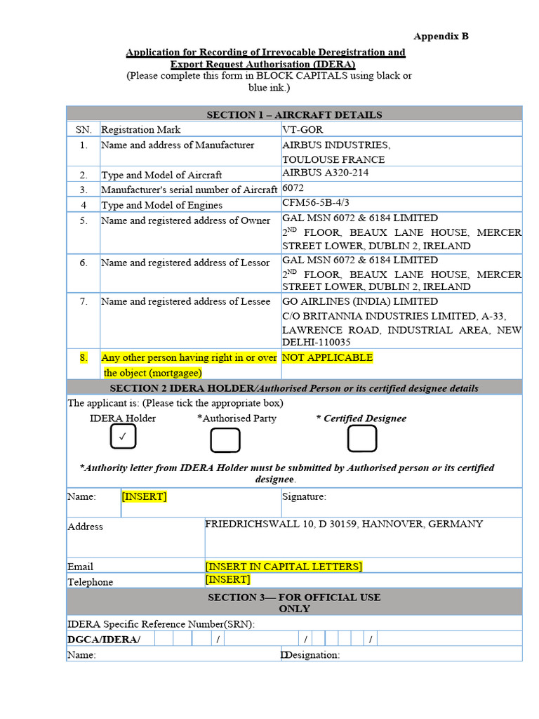 (MSN 6072) Appendix B | PDF | Aviation | Aircraft