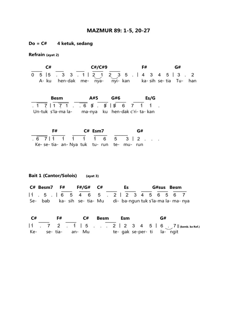 Mazmur 89 | PDF | Seni & Disiplin Bahasa