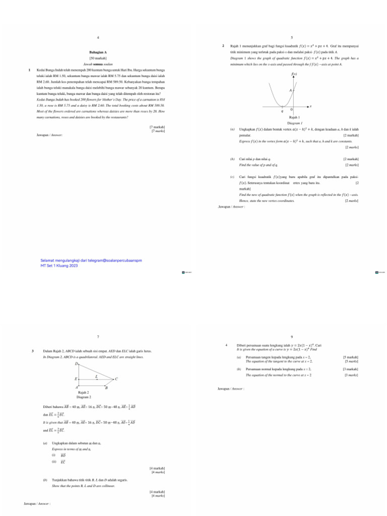 Kluang Set 1 (MT) k2 | PDF