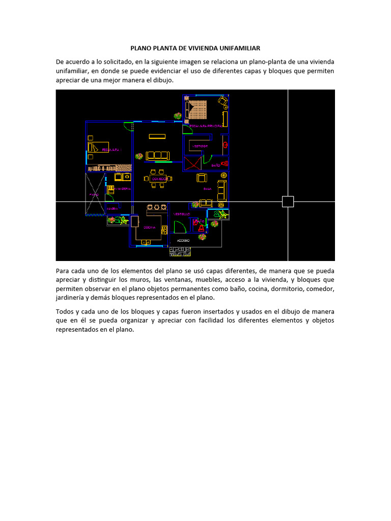 Plano Planta de Vivienda Unifamiliar | PDF