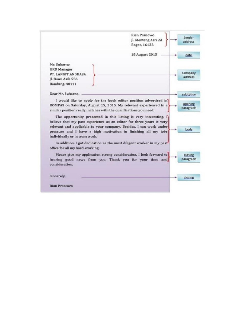 Contoh Application Letter | PDF