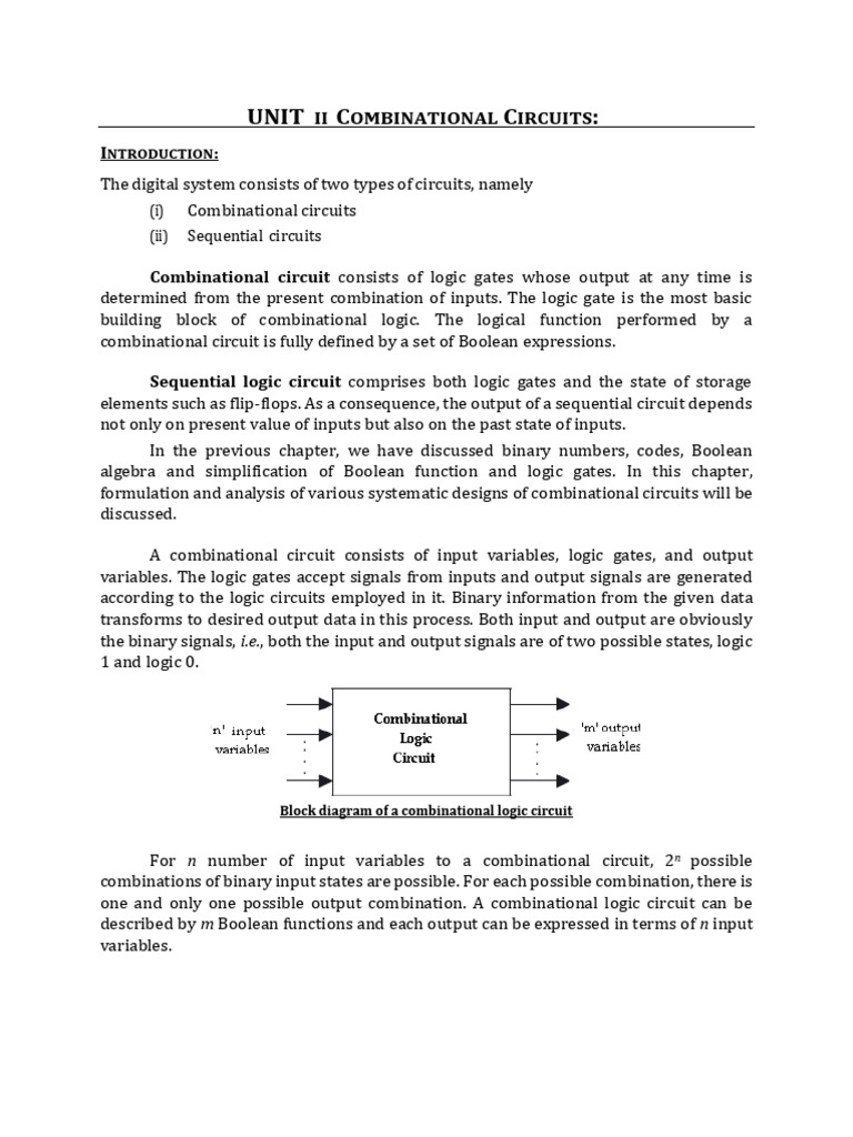 Notes On Digital Electronics Unit 2 | PDF | Logic Gate | Electronic ...