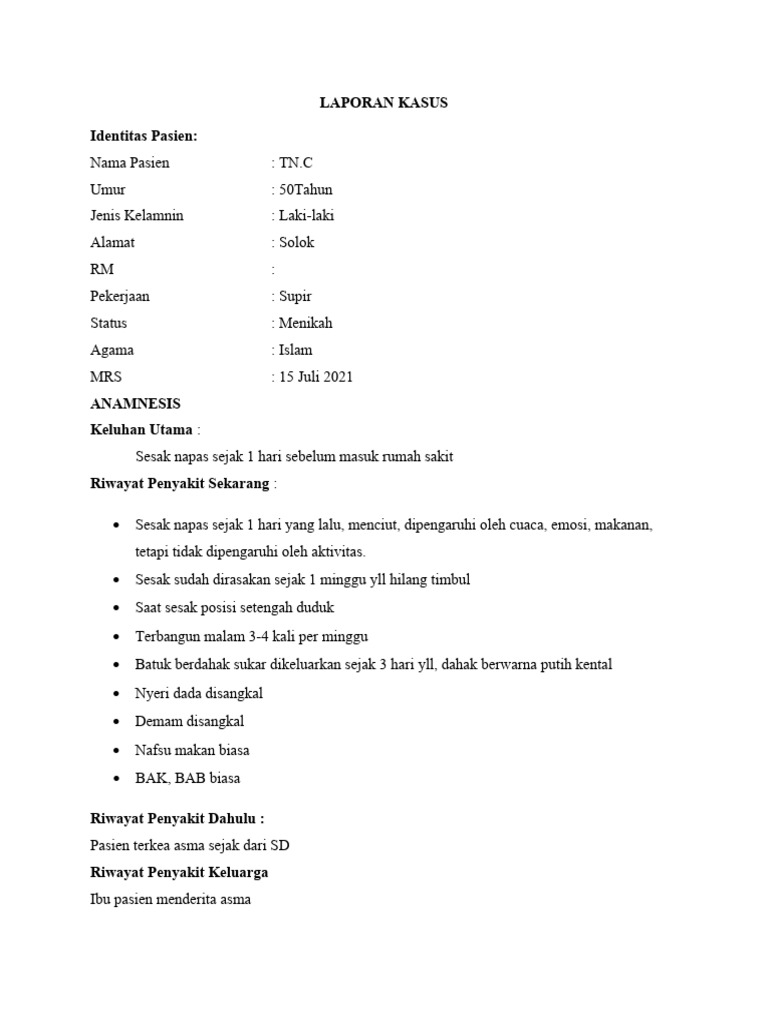 CASE Asma Kasus 3 | PDF