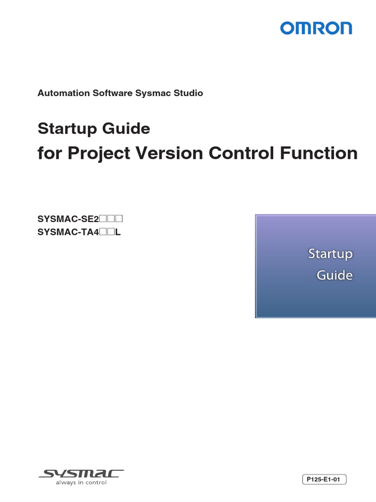 Sysmac Studio Project Version Control Function Startup Guide | PDF | Version Control | Microsoft ...