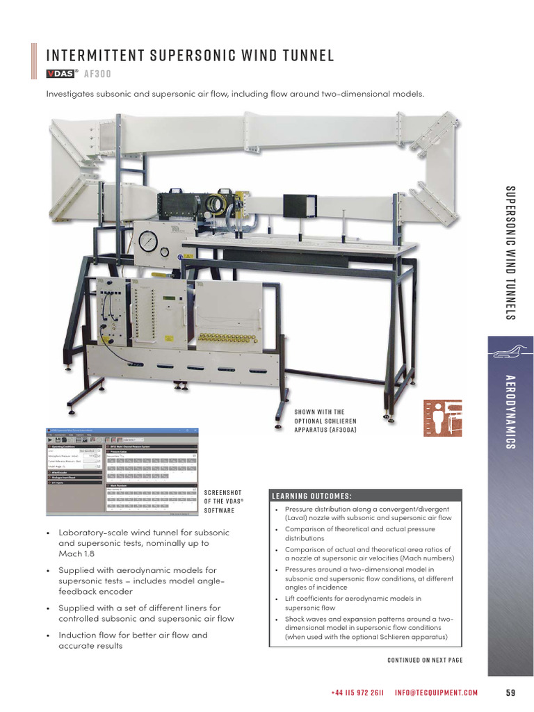 AF300 Intermittent Supersonic Wind Tunnel | PDF