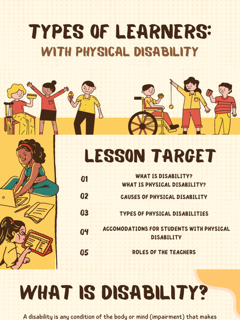 Physical Disability Learners | PDF | Injury | Disability