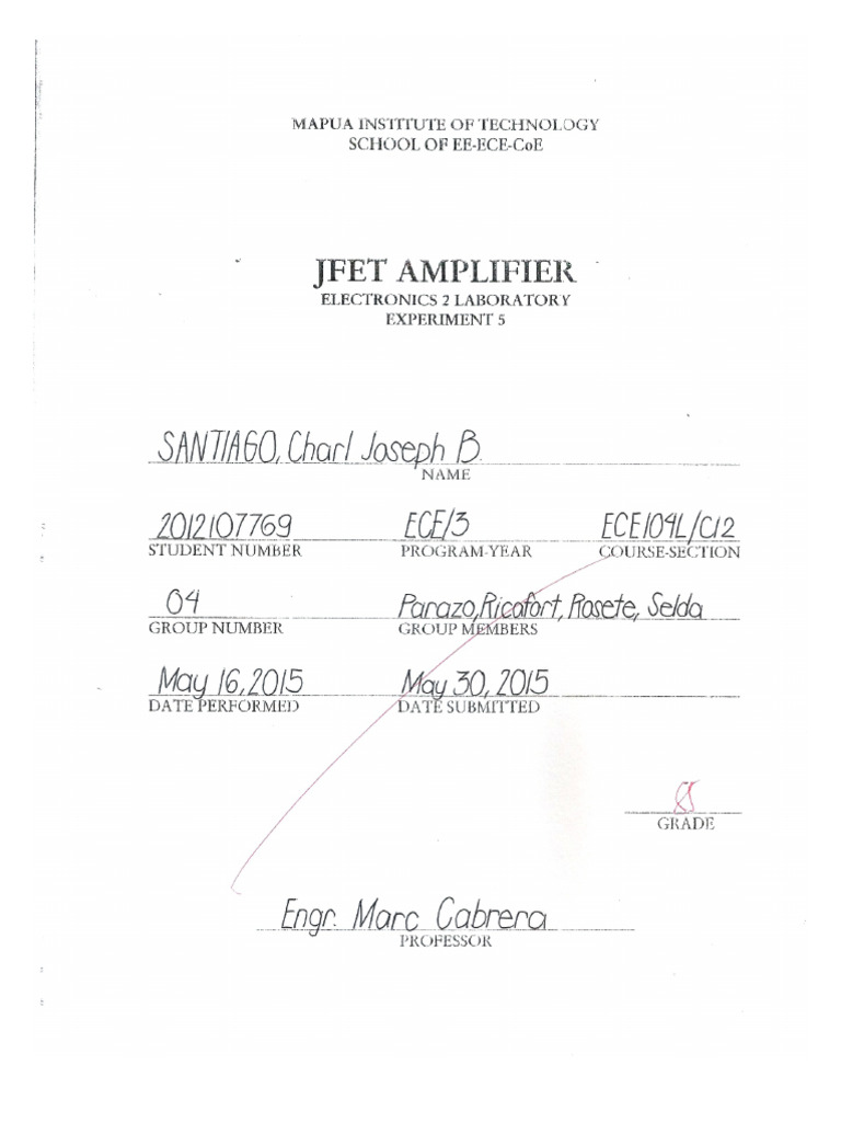 ECE104L - Experiment 205 (Final Report) | PDF
