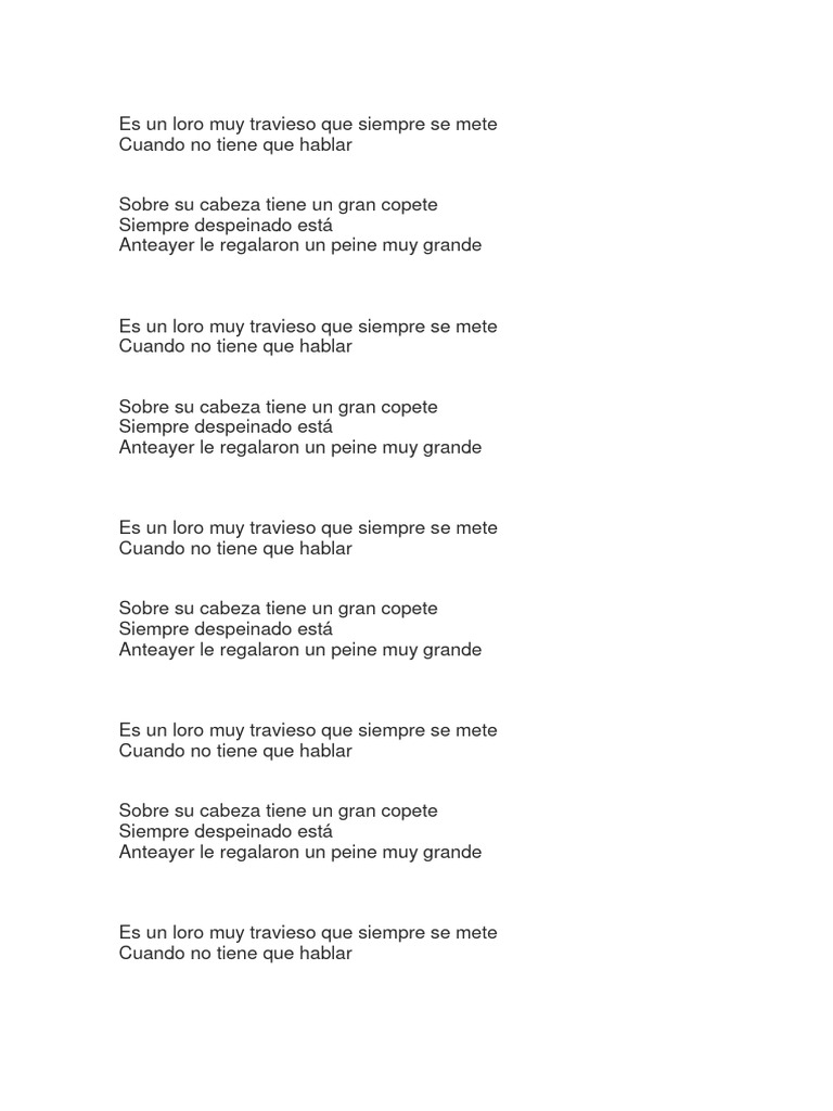 Loro travieso con copete despeinado | PDF