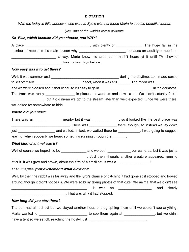 Lesson 46 - Dictation | PDF