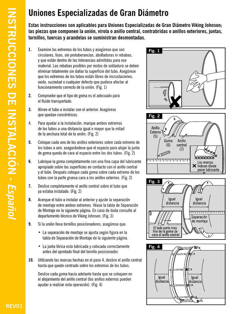 Instalación de Uniones Viking Johnson | PDF | Tornillo | Bienes ...