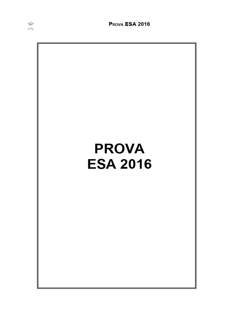 Prova ESA 2016 | PDF | Brasil | Assunto (gramática)