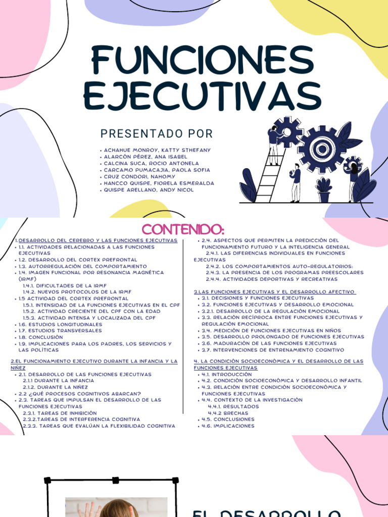 Funciones Ejecutivas en Niños: Desarrollo y Medición | PDF | Las emociones | Autorregulación ...