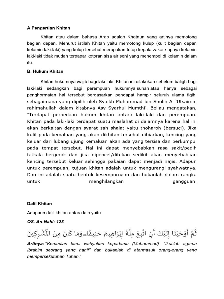 Pengertian Khitan | PDF