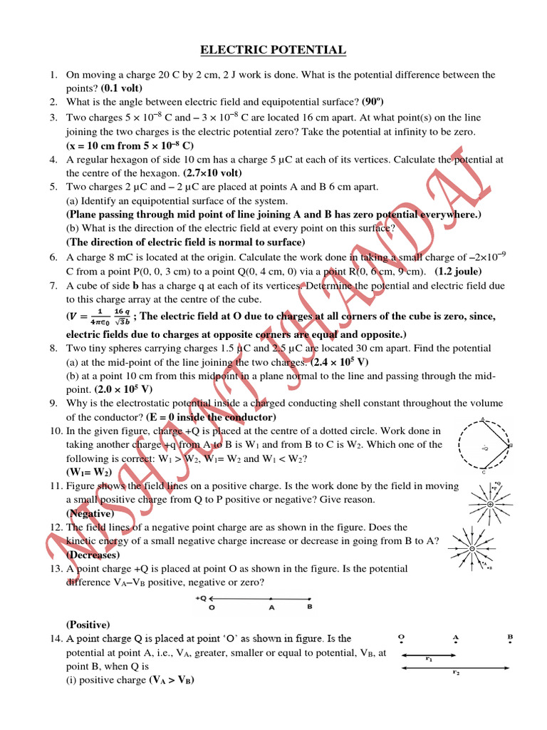 Electric Potential | Download Free PDF | Electric Field | Electricity