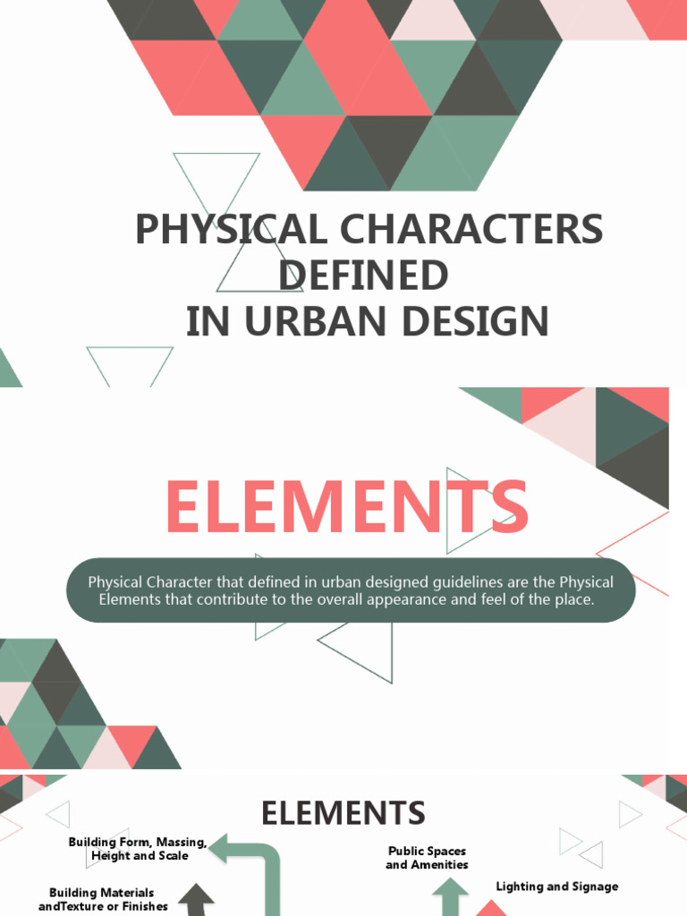 Physical Characters Defined in Urban Design | PDF