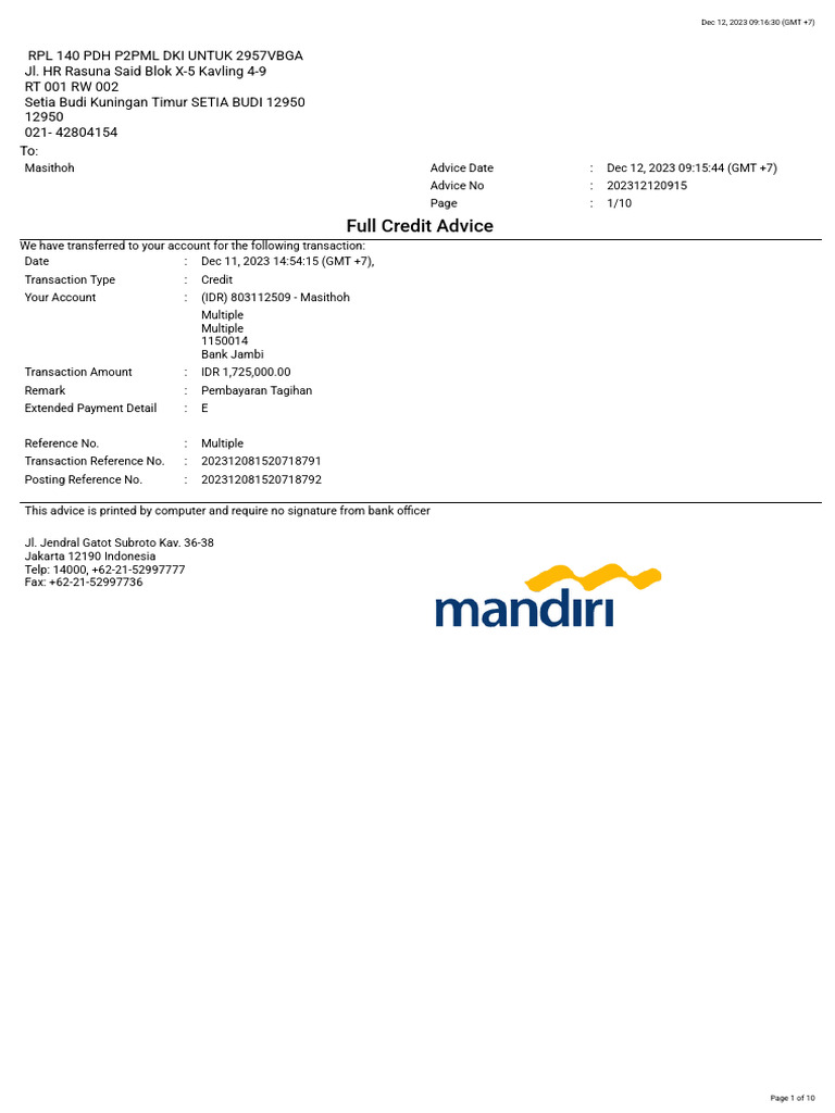 Advice Printing | PDF