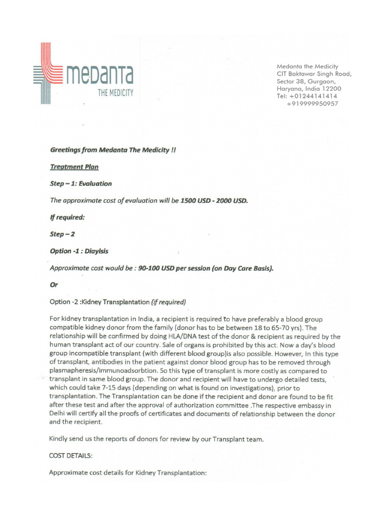 Medanta Letter | PDF