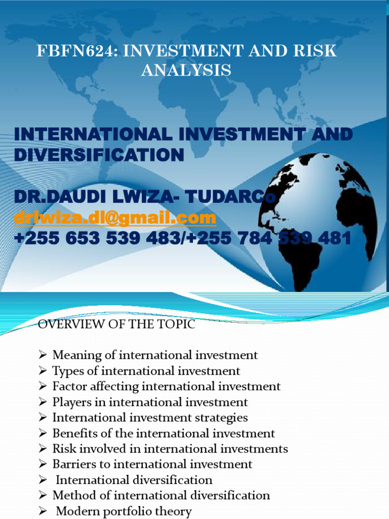 FBFN624-International Investment and Diversification-JULY2021 | PDF | Foreign Direct Investment ...