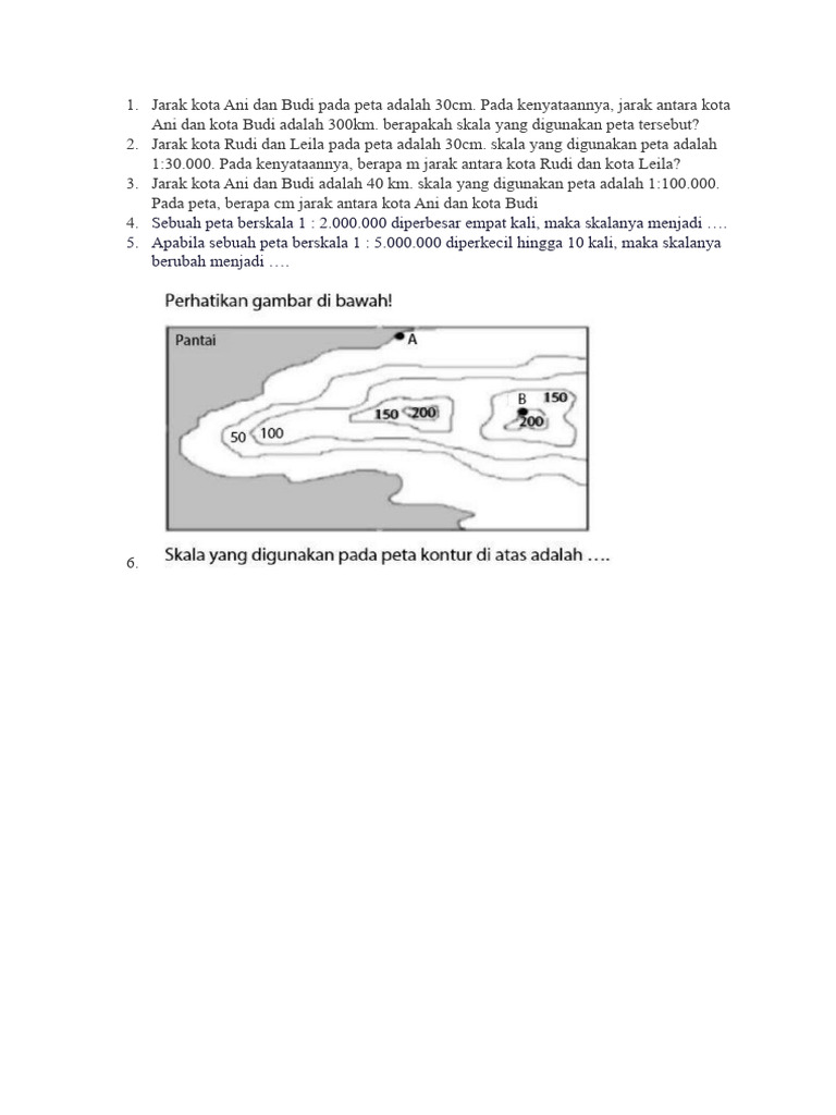 Menghitung Skala Peta dan Jarak Kota | PDF | Ilmu Sosial | Perjalanan