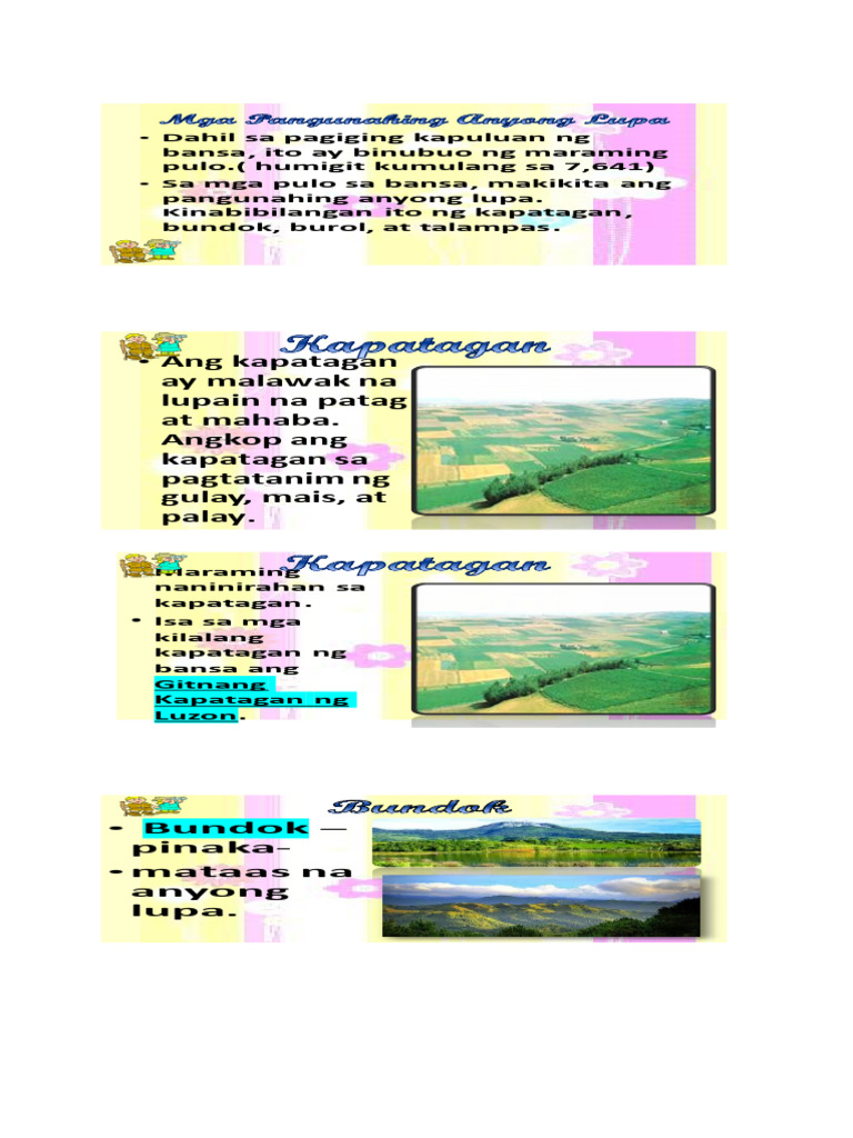 Ap 4 Anyong Lupa at Anyong Tubig | PDF