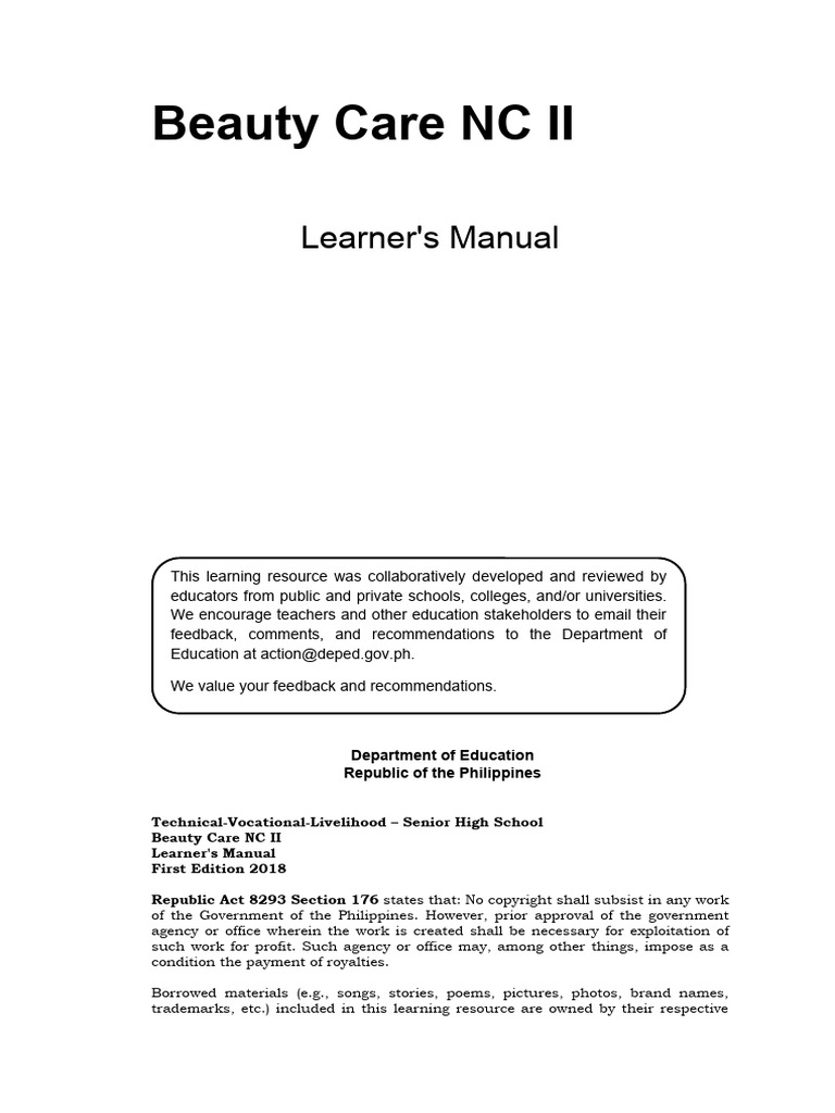 Beauty Nail Care Module Hand Spa and Foot Spa | PDF | Nail (Anatomy ...