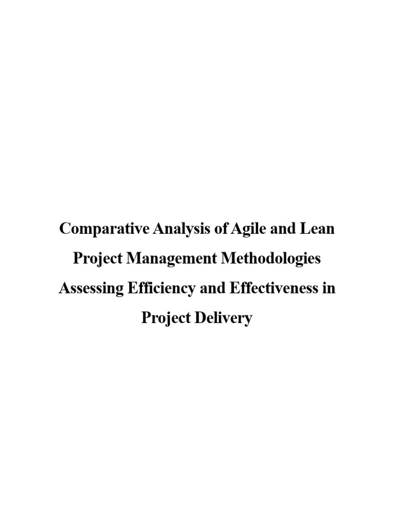 Chap-1 Comparative Analysis - FEEDBACK | PDF | Agile Software Development | Project Management