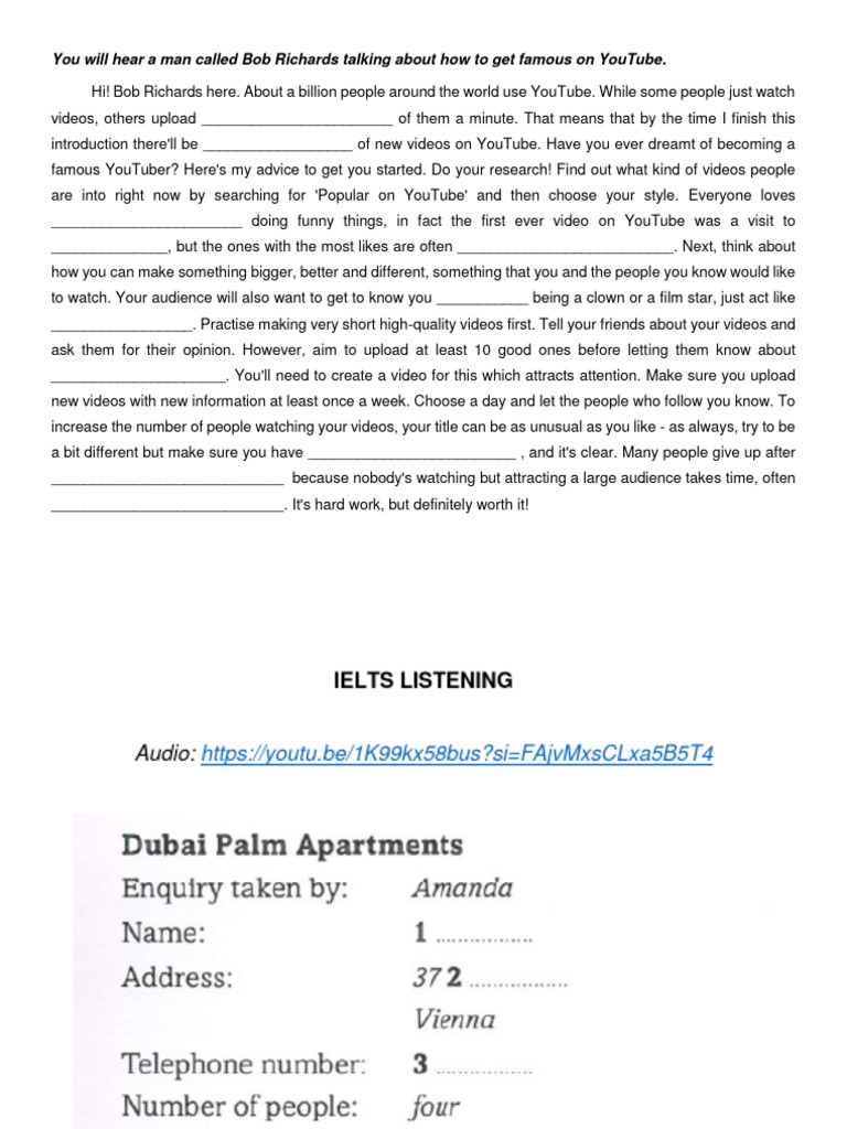 Lesson 40 - Dictation & Listening | PDF