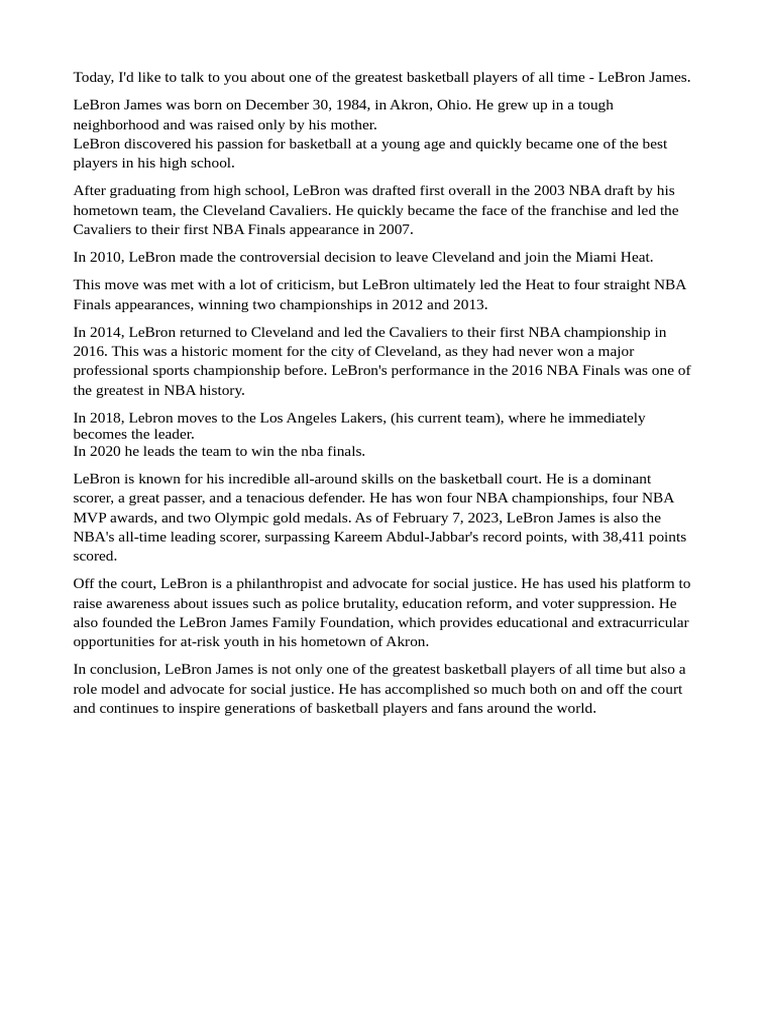 Lebron James | PDF