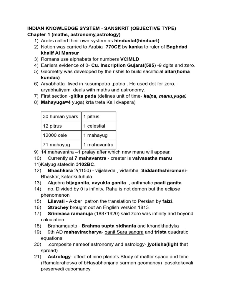 IKS - Sanskrit 1 | PDF | Hindu Astrology | Astronomy