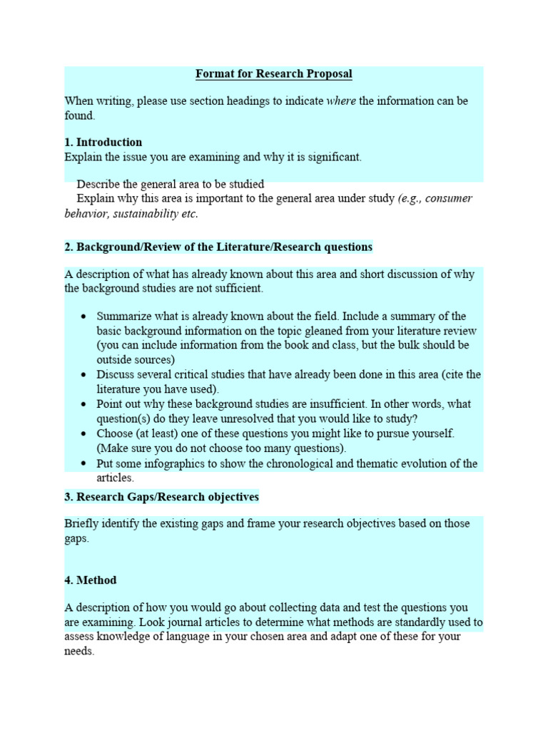 Guidelines For REsearch Proposal Assignment | PDF | Information | Science