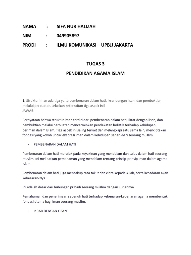 Tugas3 Penagamaislam | PDF