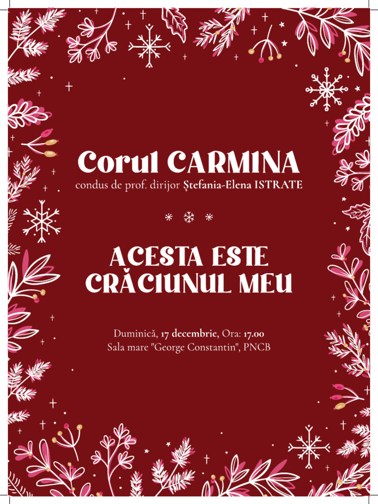 Afis Spectacol Corul Carmina A2 | PDF