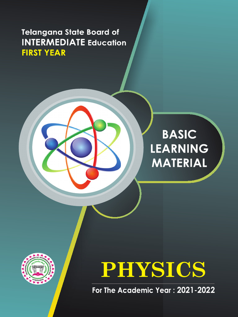 Telangana Board Class 11 Physics TextbookEM | Download Free PDF ...