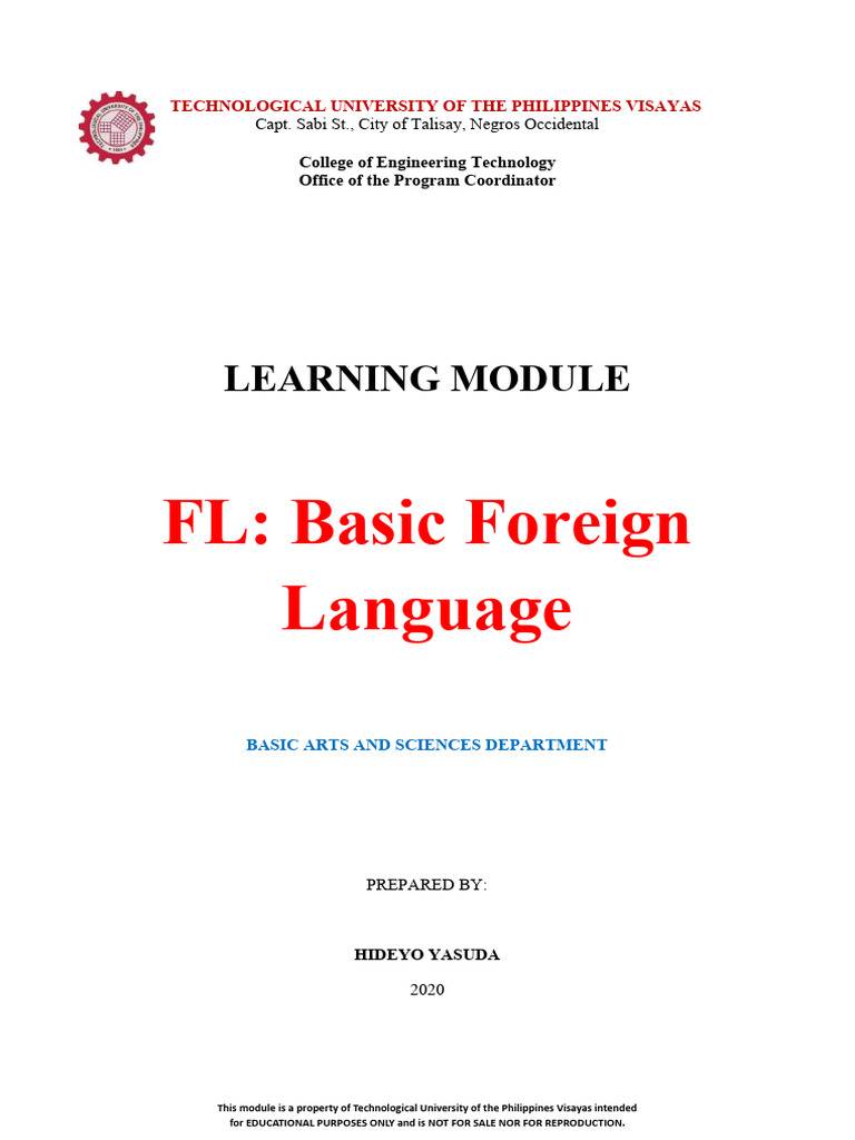 Nihongo 1 WK 1 Module | PDF | Japanese Language | Japan