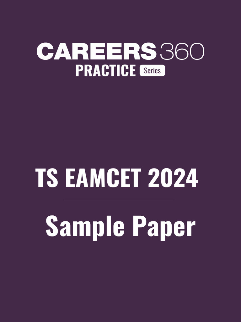 TS EAMCET 2024 Physics Sample Paper | PDF | Young's Modulus | Redox
