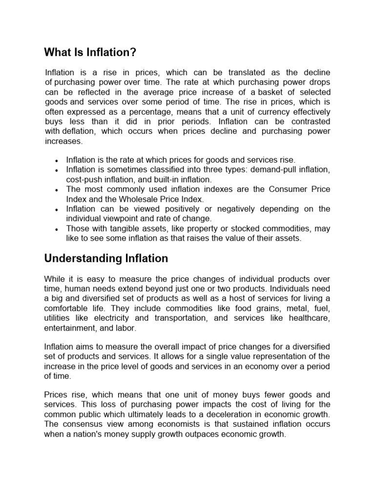 Inflation | PDF | Cost Of Living | Inflation