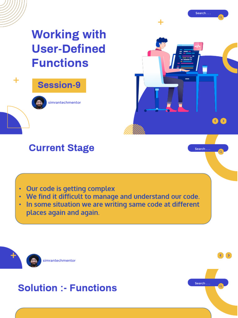 Session 9 Working With User Defined Functions | PDF