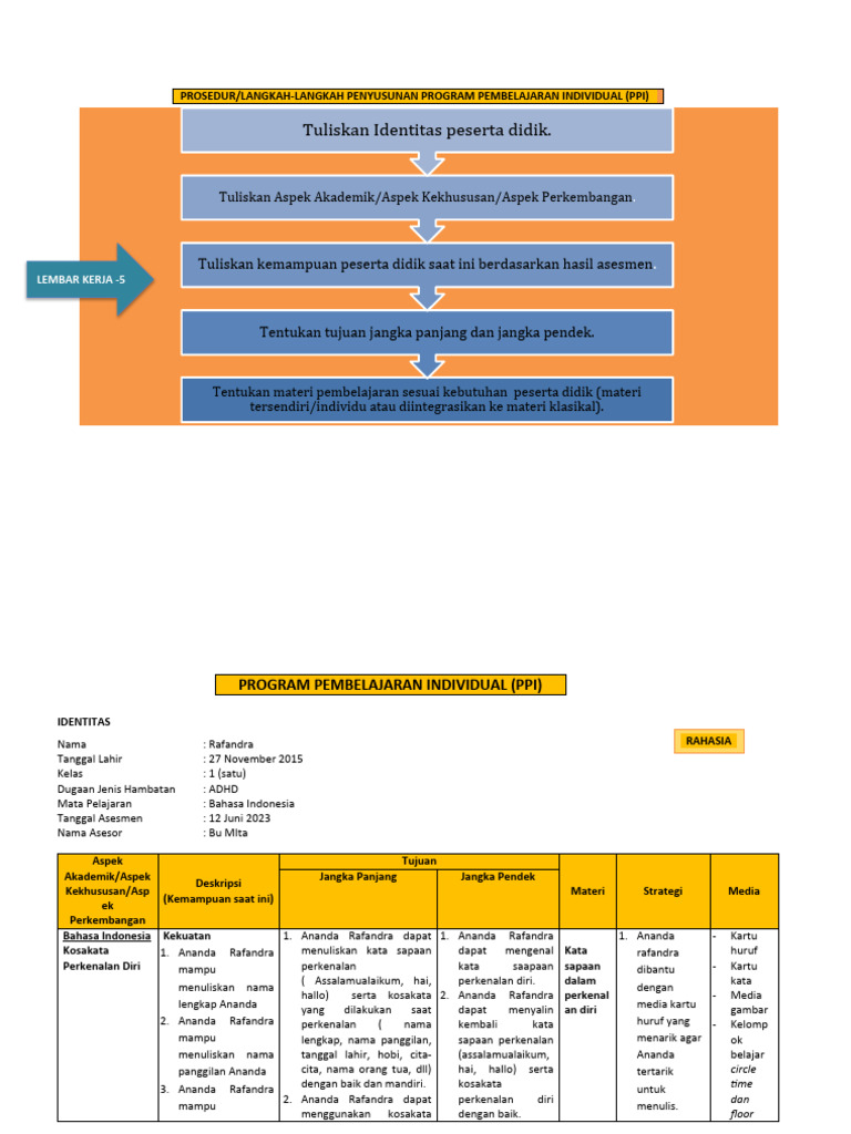 Lembar Kerja 5 Program Pembelajaran Individual | PDF