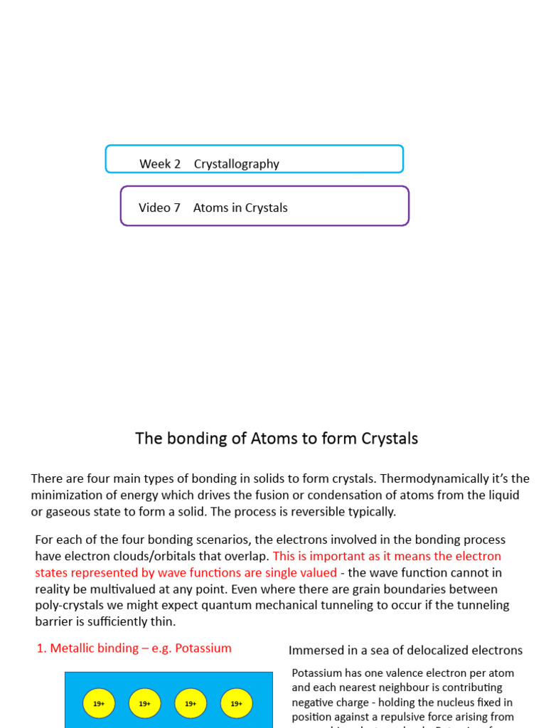 Solid State Bonding in Solids | PDF | Chemical Bond | Electron
