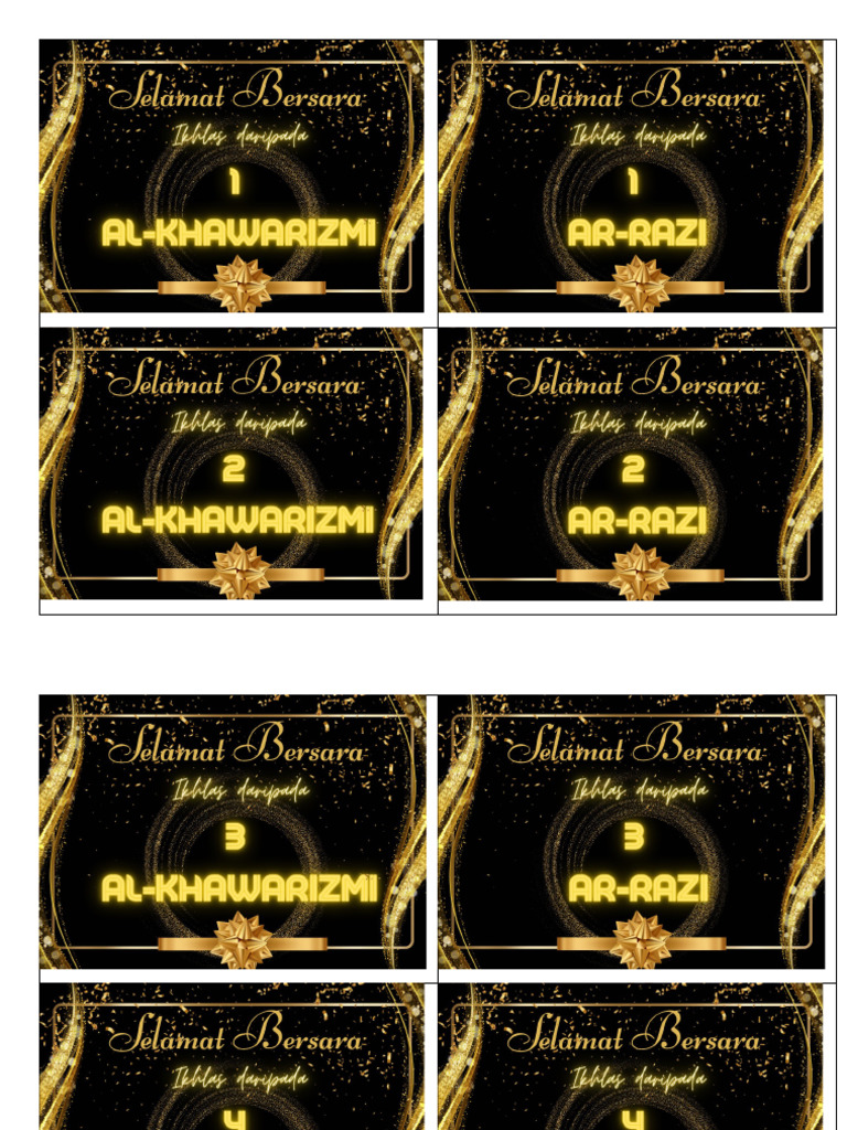 Label Hadiah Persaraan | PDF