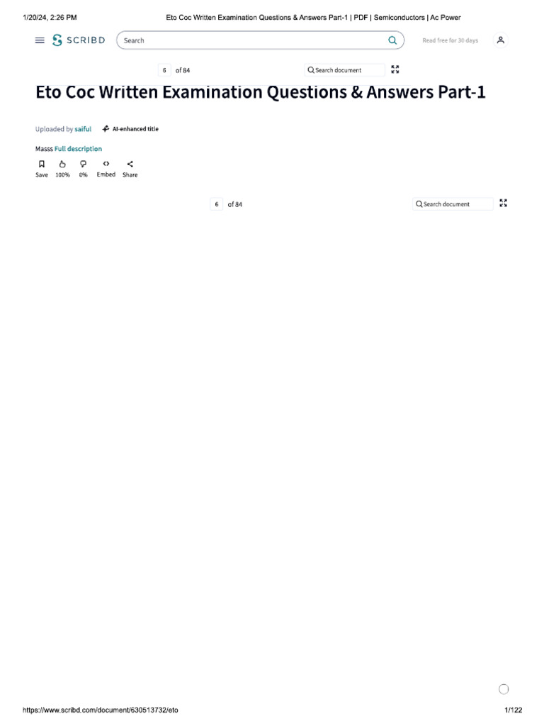 Questions For Eto Exams | PDF