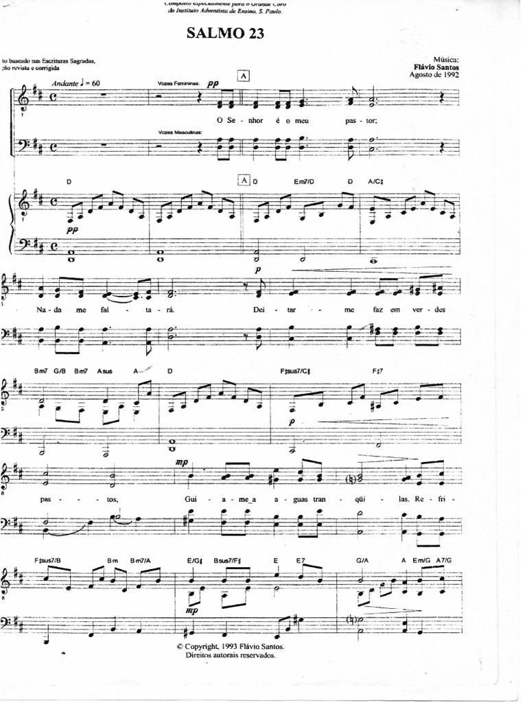 Salmo 23 Partitura | PDF