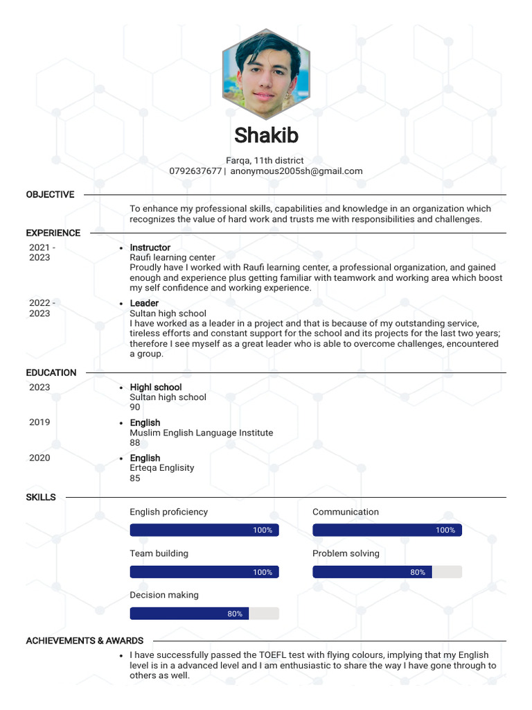 Old Format CV | PDF | Communication | Cognitive Psychology
