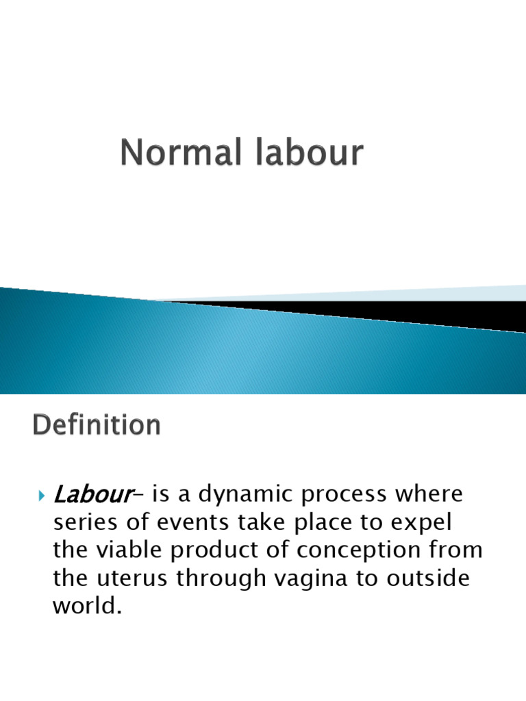 Normal Labour | PDF | Childbirth | Uterus