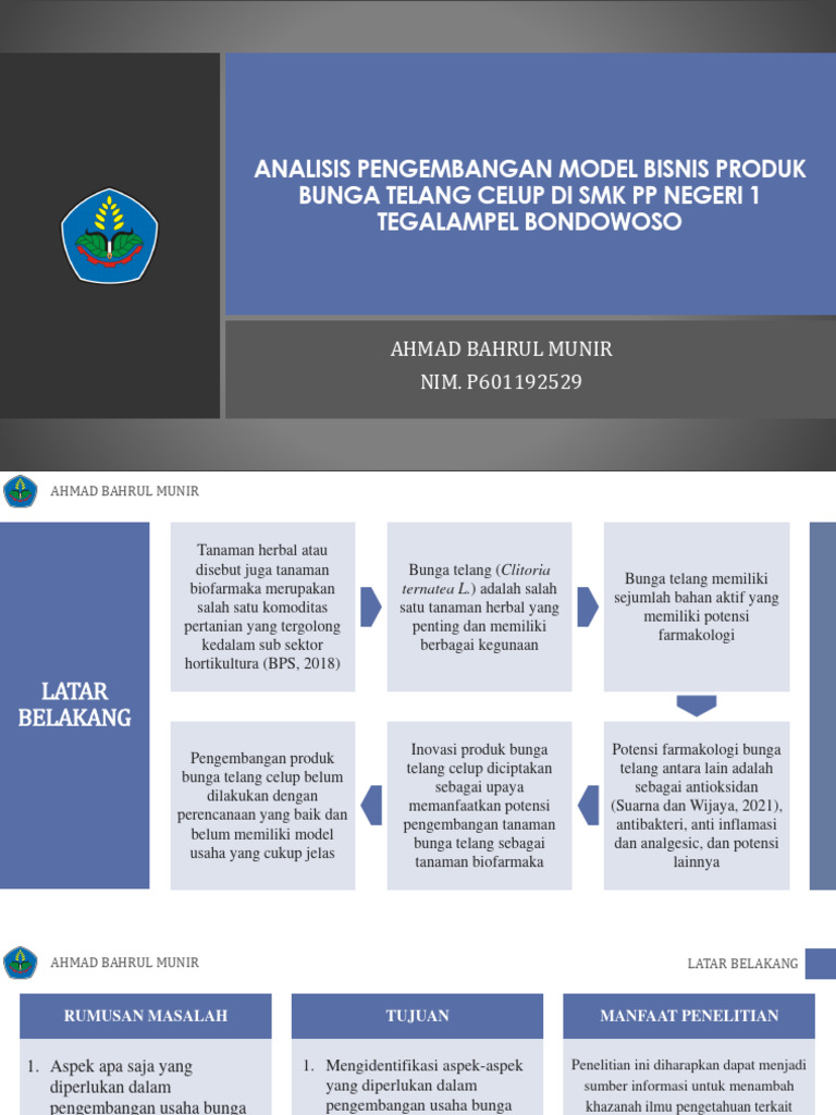 Model Bisnis Bunga Telang Celup SMK PP | PDF | Bisnis